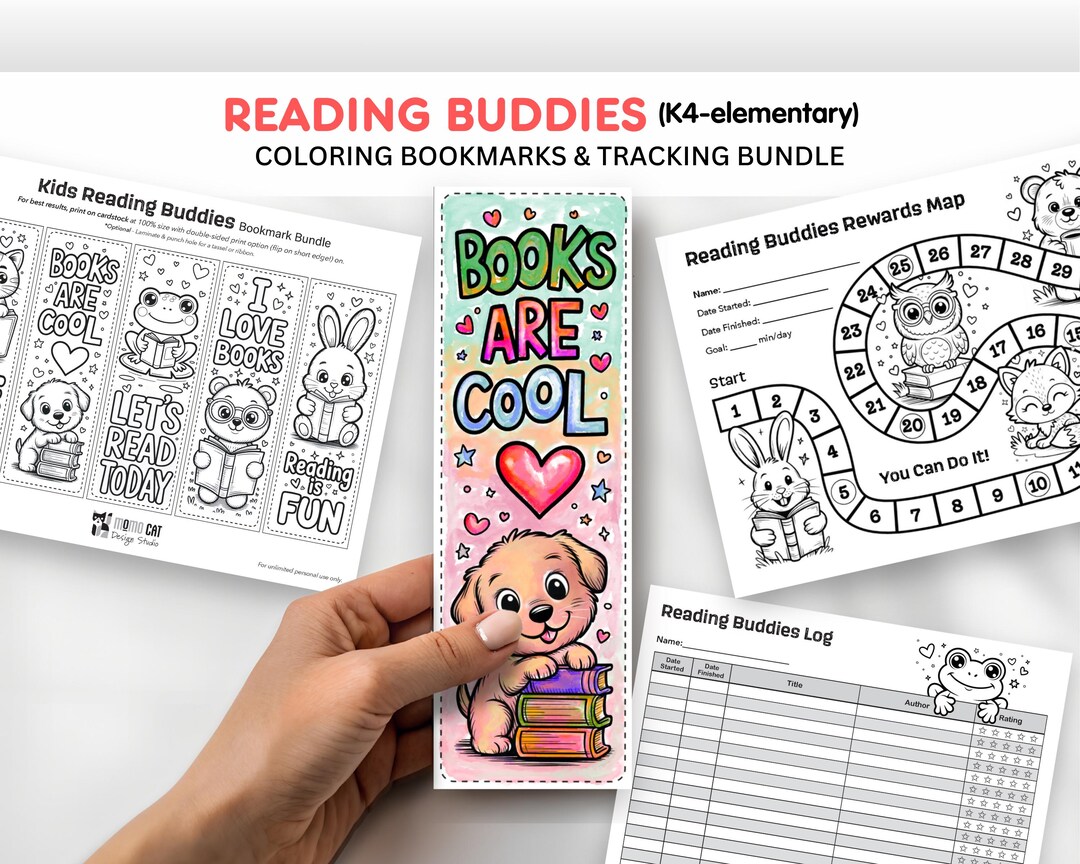 Children's Bookmark and Reading Tracker Bundle - Printable Reading ...