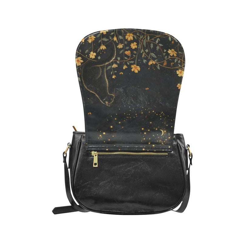 Whimsigoth Witchy Crossbody Bag Dark Cottagecore Satchel With Cat ...