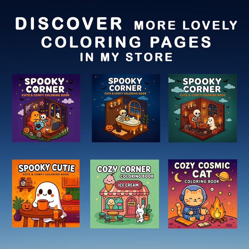 Cozy Christmas Coloring Book Cute Holiday Winter Scenes Festive ...