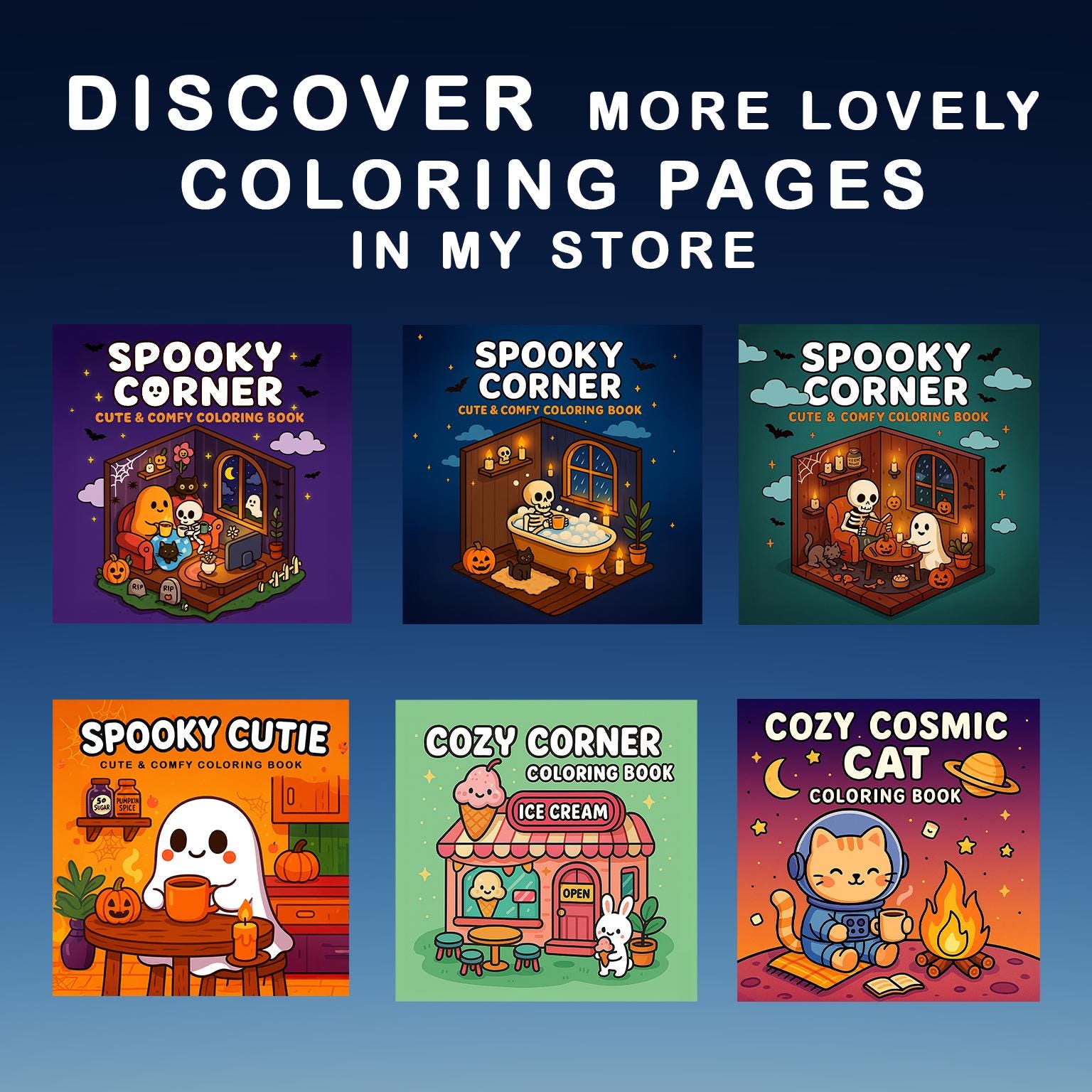 Cozy Autumn Coloring Book PDF Printable Fall Pages for Adults and Kids ...