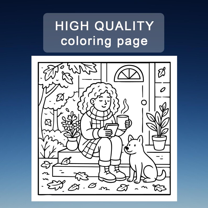 Cozy Girl Coloring Book Cute Aesthetic Fall Coloring Pages for Girls ...