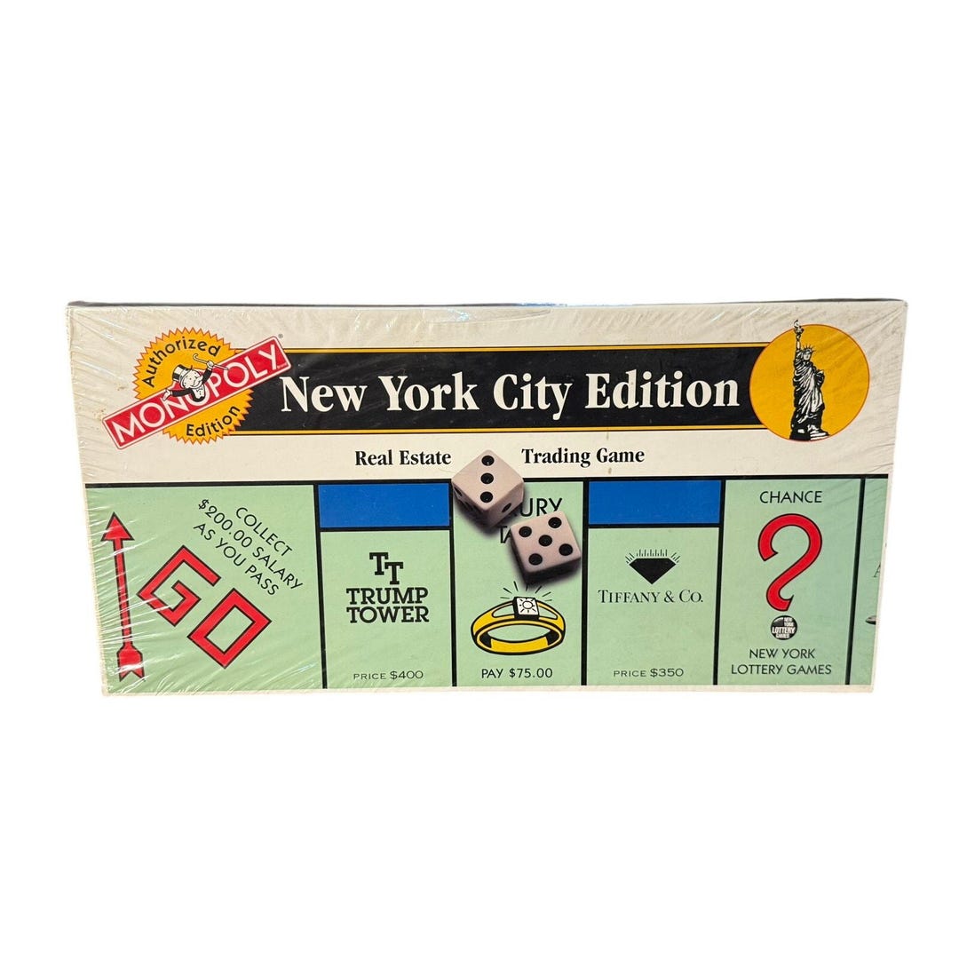 Vtg 1994 Monopoly New York City Edition Trump & Twin Towers - New ...