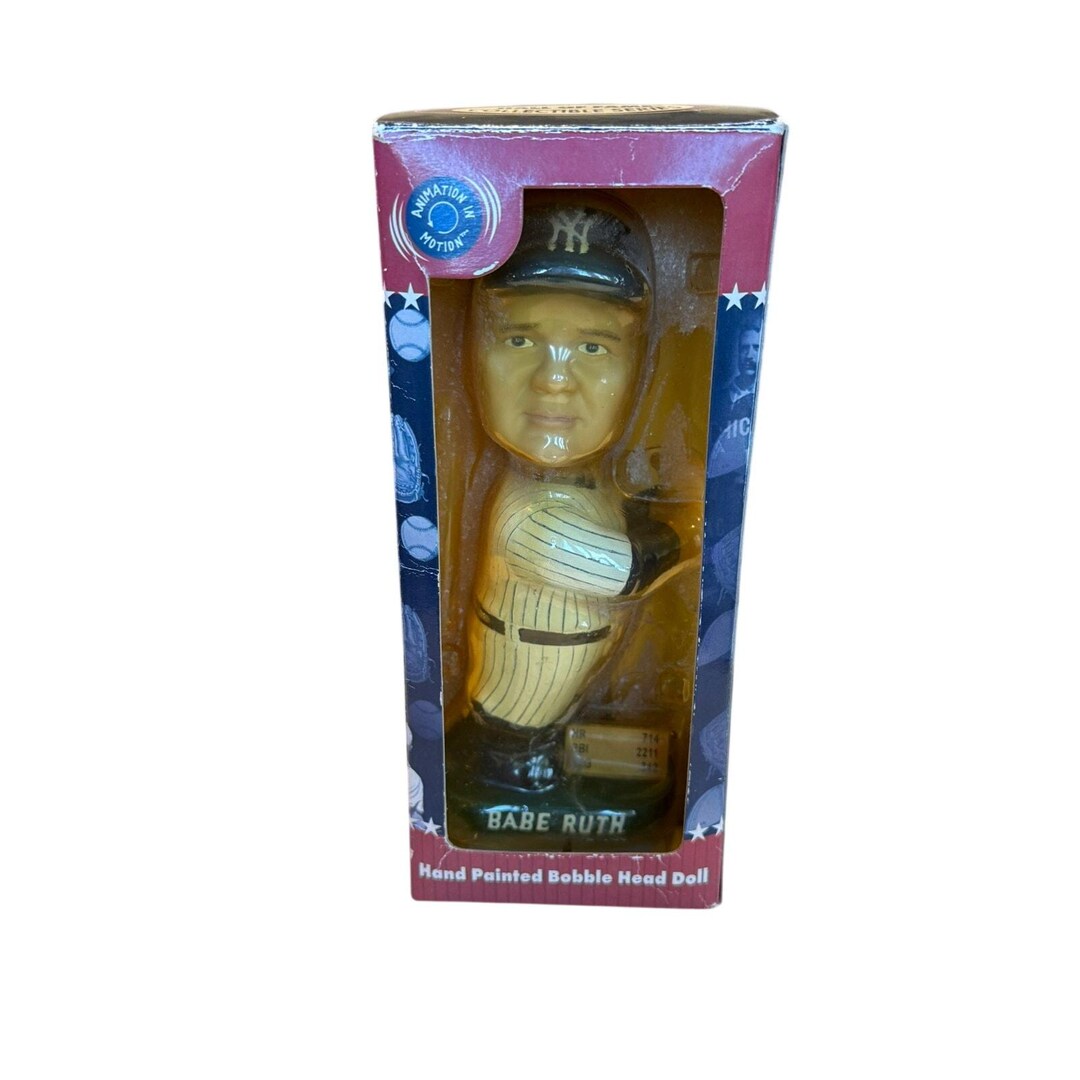 Vtg 2002 Bobble Dobbles Hand Painted MLB New York Yankees Babe Ruth No ...