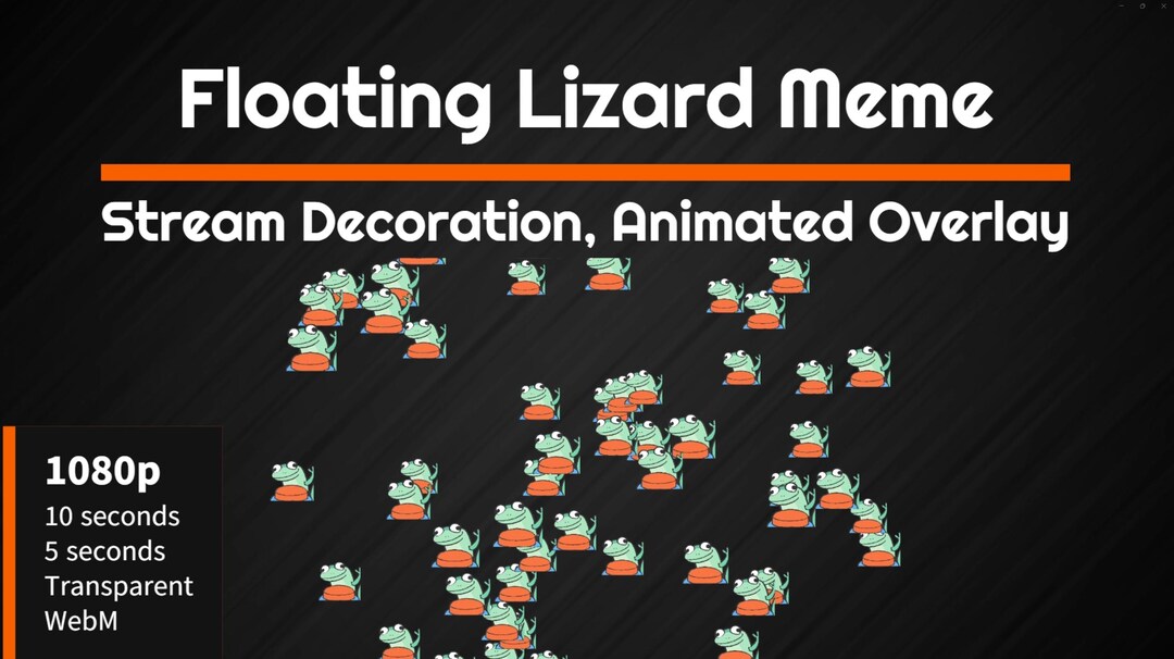 Raining Lizard Meme Hitting Button Stream! Overlay: Webm, Twitch ...