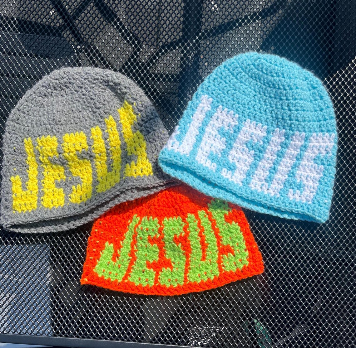 Crochet “jesus” Beanie - Etsy