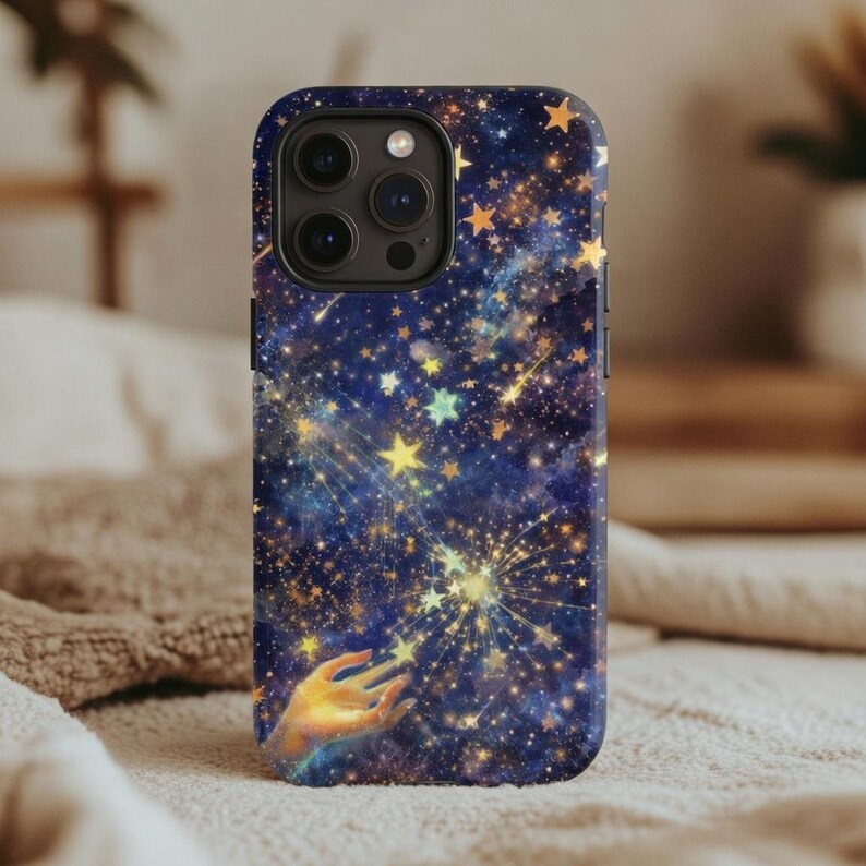 Celestial Star Galaxy Hand Phone Case Cosmic Night Sky Aesthetic ...