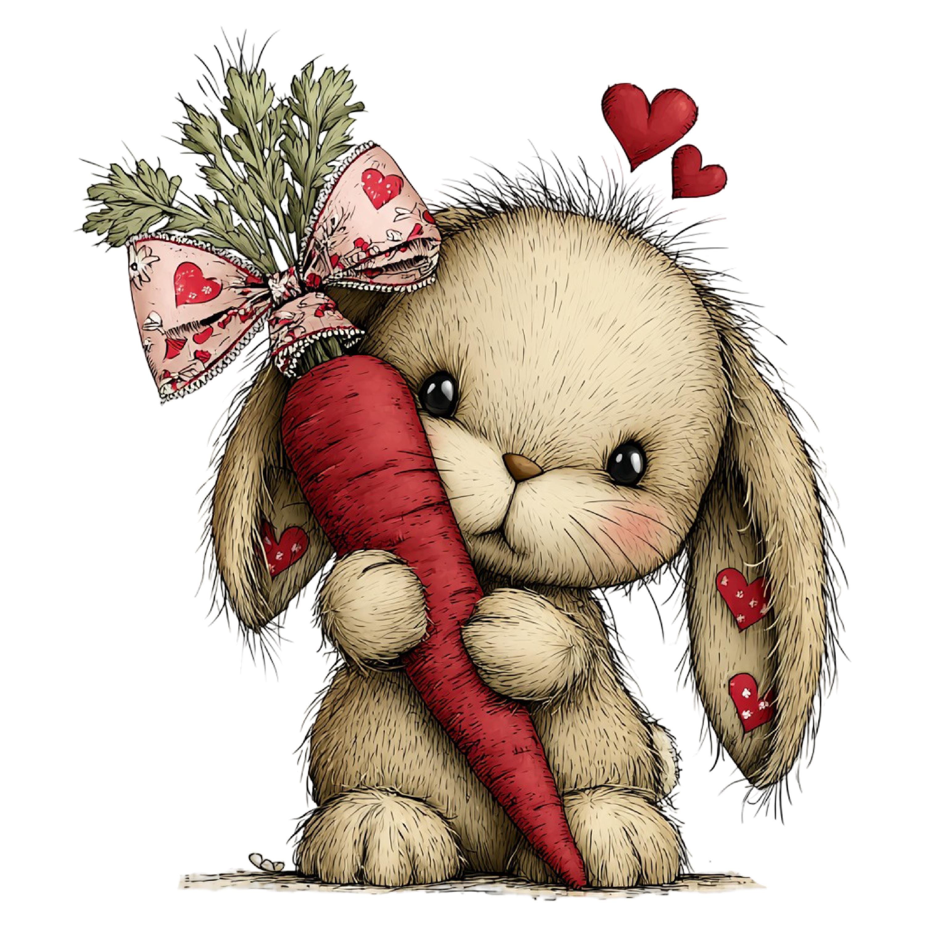 44 PNG Valentine Animals Clipart Bundle, Watercolor Woodland PNG ...