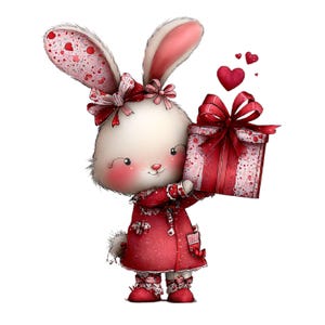 Bunny Valentine Clipart Bundle, Love Bunnies PNG (digital Download) - Etsy