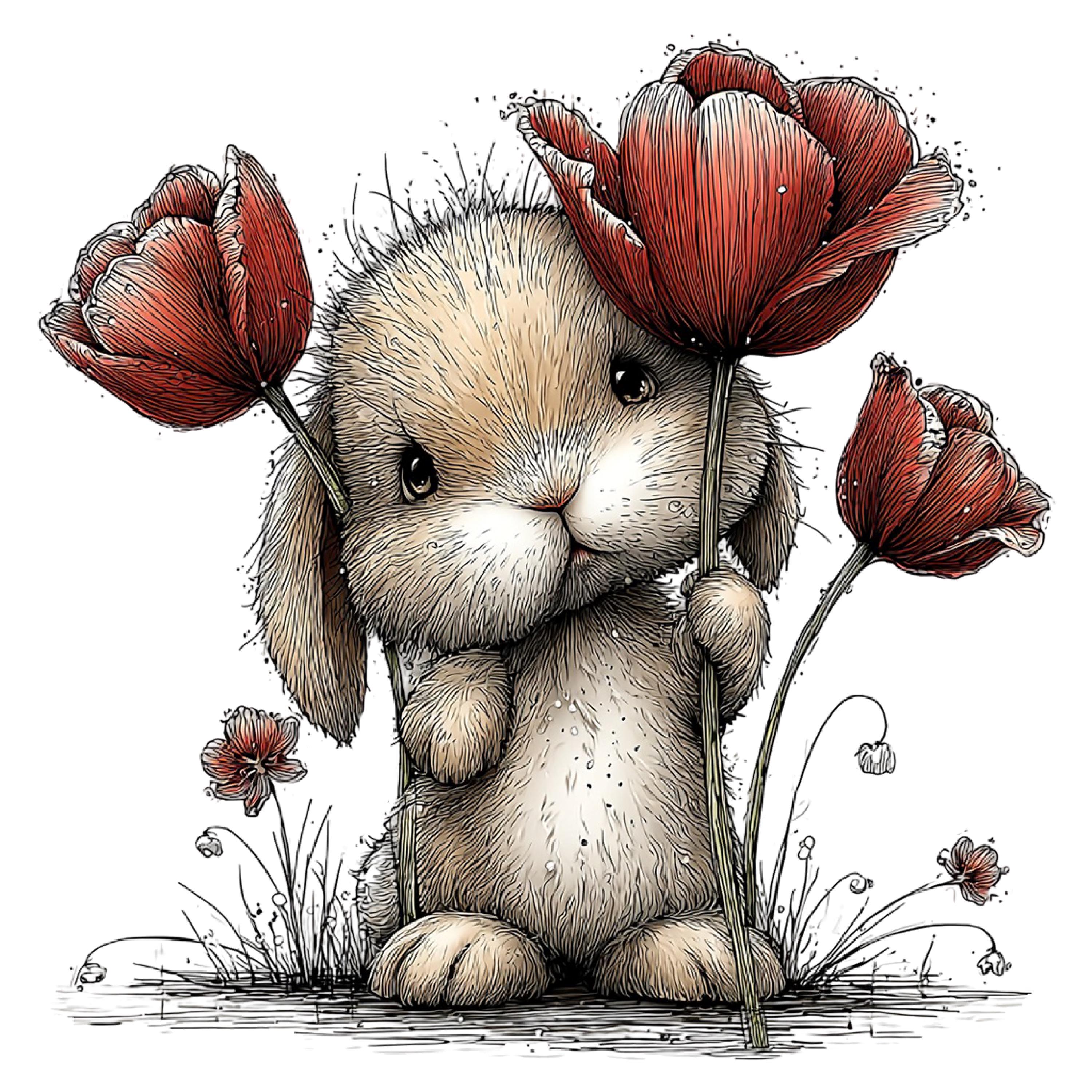 21 PNG Whimsical Spring Animals Clipart Bundle, Watercolor Forest PNG ...