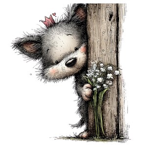 Woodland Animals Peeking Clipart Bundle, Watercolor Nursery Art ...