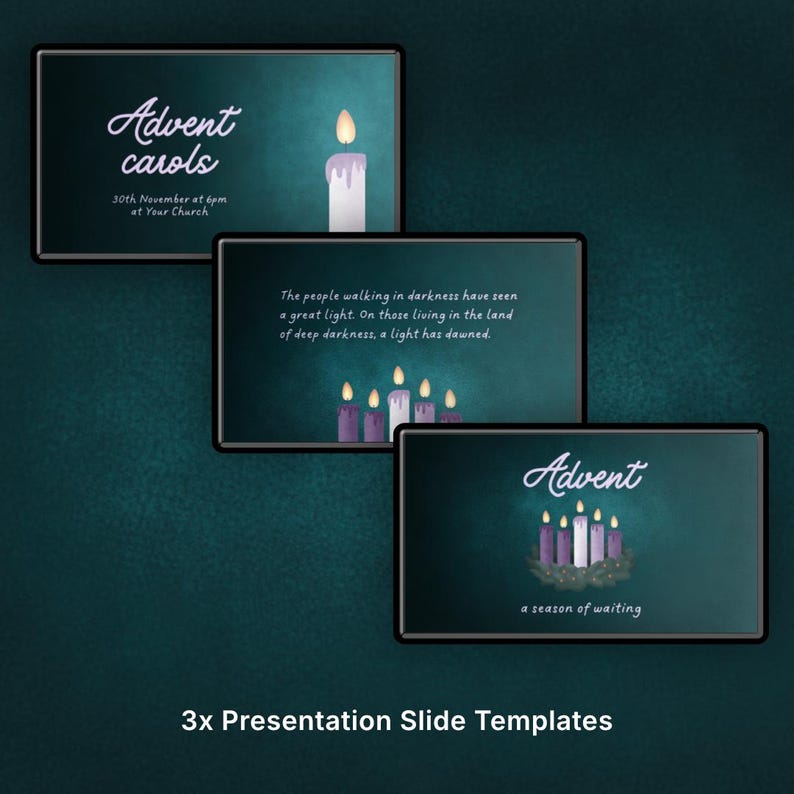 Church Advent Canva Template - Advent Sermon Series Graphic Pack - Etsy
