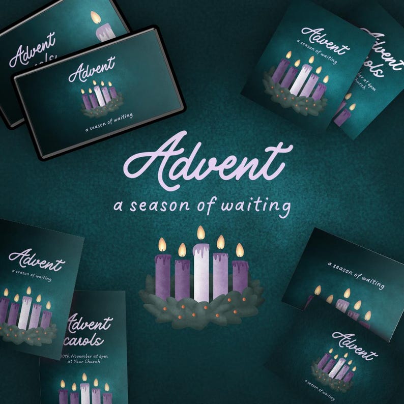 Church Advent Canva Template - Advent Sermon Series Graphic Pack - Etsy