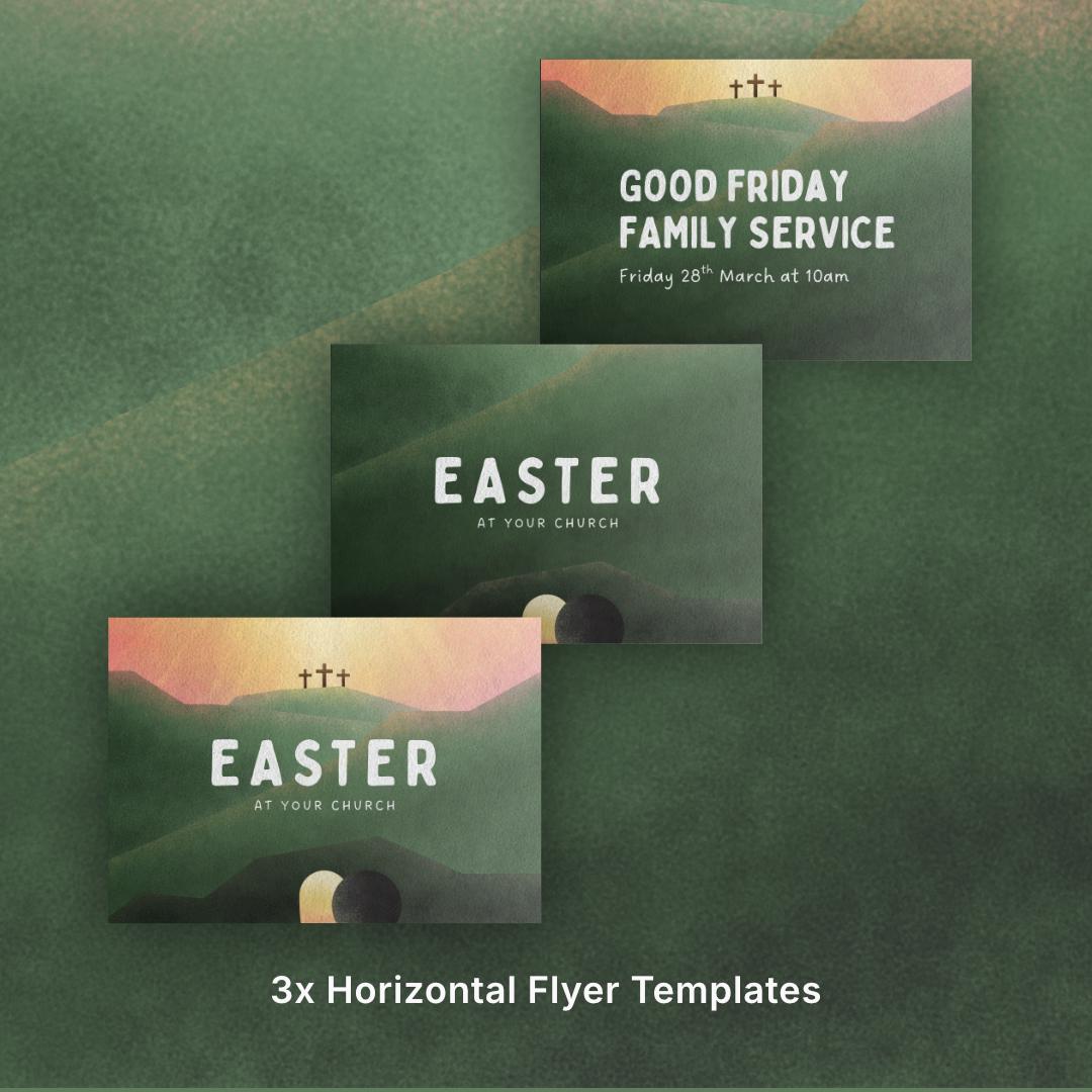 Church Easter Canva Template Pack - the Cross and the Empty Tomb - Etsy