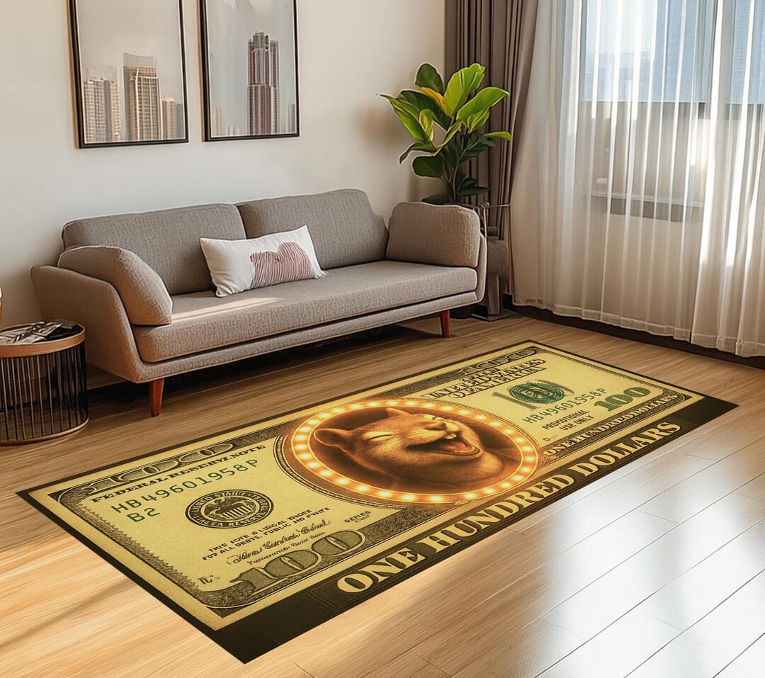 Funny Chipmunk Money Rug, Comedy Portrait Rug - Etsy