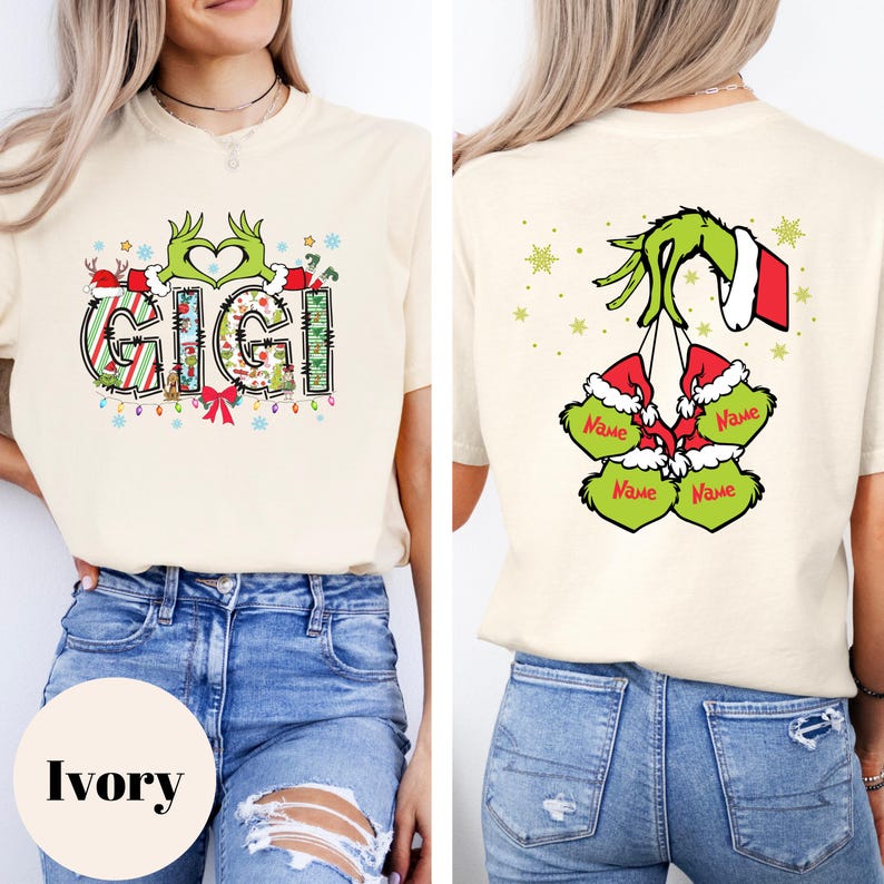Comfort Colors Custom Grinch Family Christmas Shirt, Personalized ...