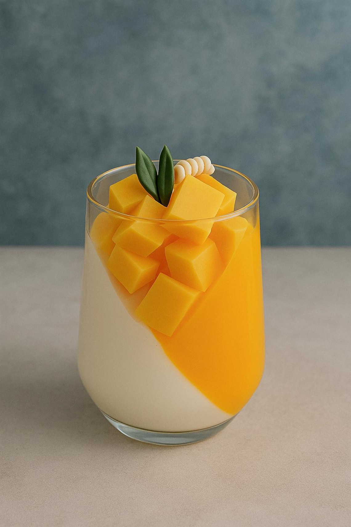 Mango Yogurt Dessert Cup | Tropical Layered Treat | Fresh Mango Cubes ...