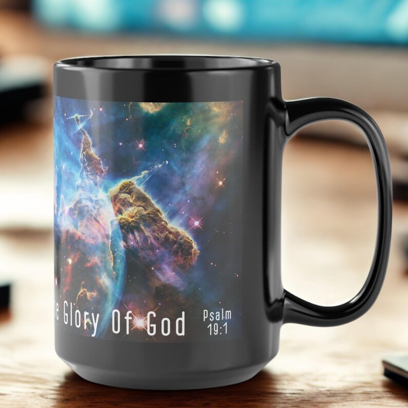 Galactic Psalm Mug - Inspirational Space Drinkware, Cosmic Christian ...