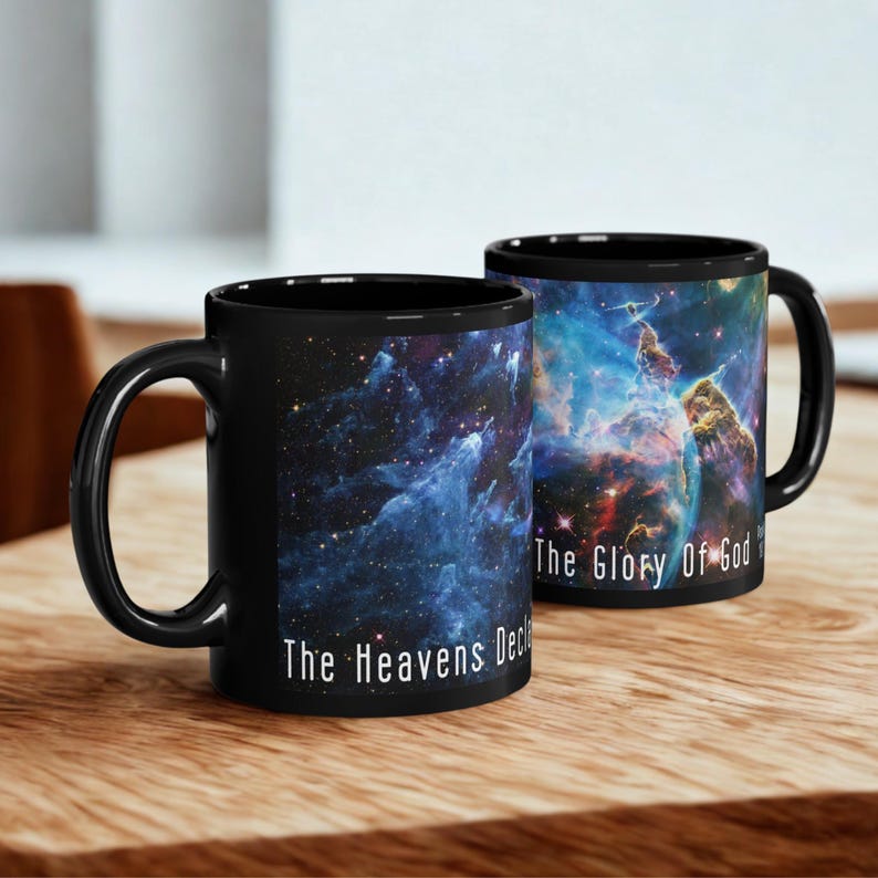 Galactic Psalm Mug - Inspirational Space Drinkware, Cosmic Christian ...