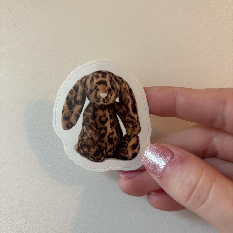 Leopard Print Jellycat Bunny - Etsy UK