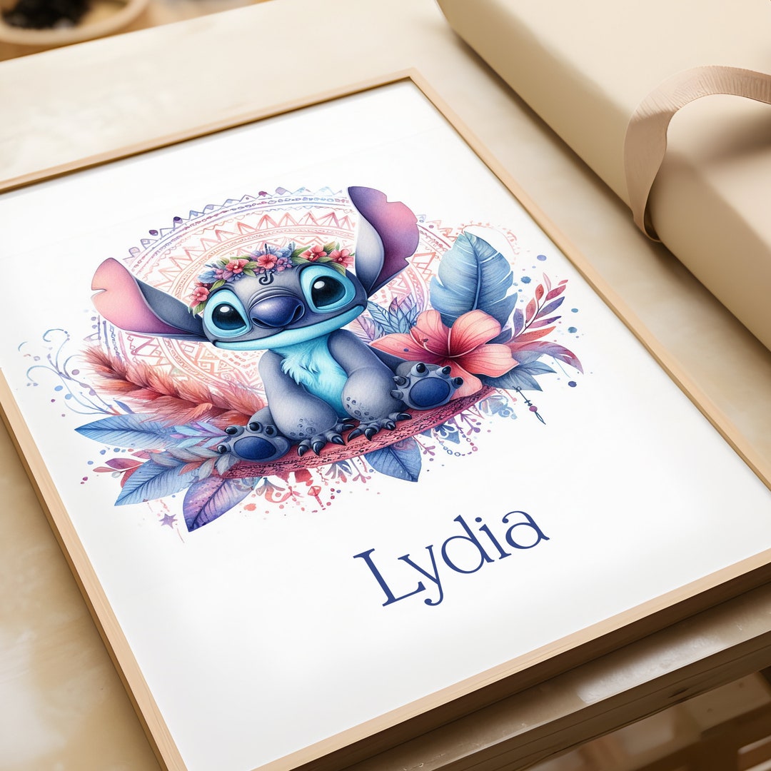 Boho Stitch Nursery, Kids Room Watercolour Print - Etsy