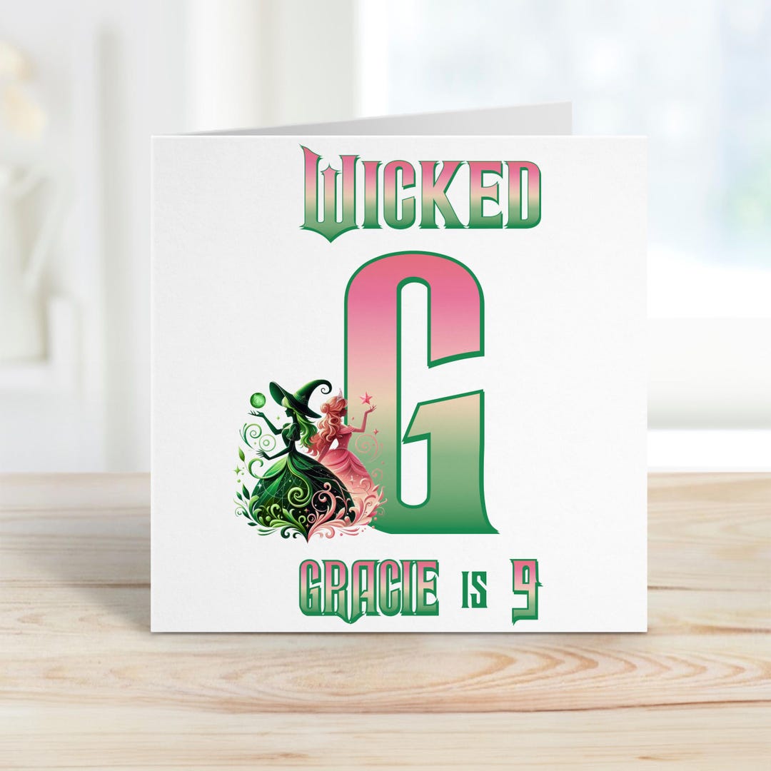 Wicked Birthday Card Personalised - Etsy