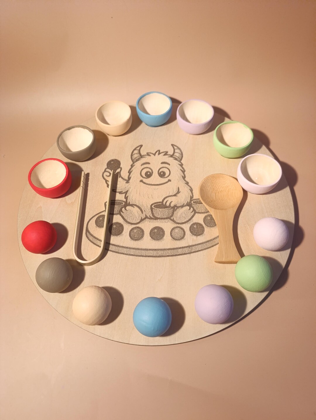 Montessori Wooden Color Sorting Game | Develop Fine Motor Skills With ...