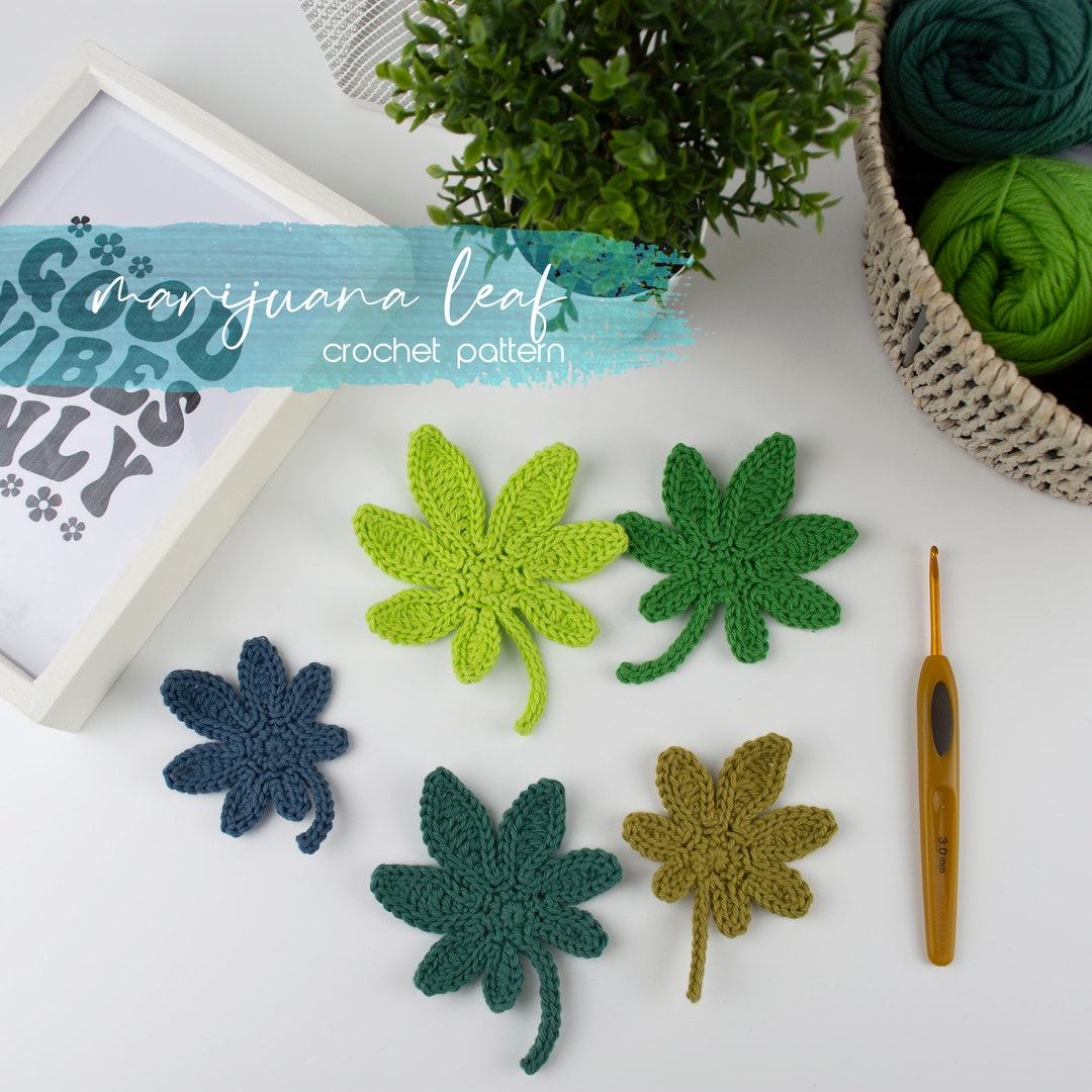 Marijuana Leaf Crochet Pattern Weed Leaf Crochet Pattern Pot - Etsy