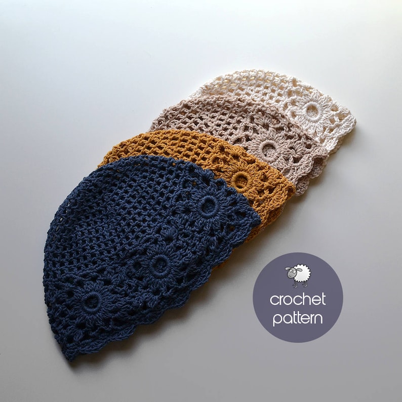 Blossom Flower Crochet Hat Pattern: Boho Summer Beanie (PDF) - Etsy