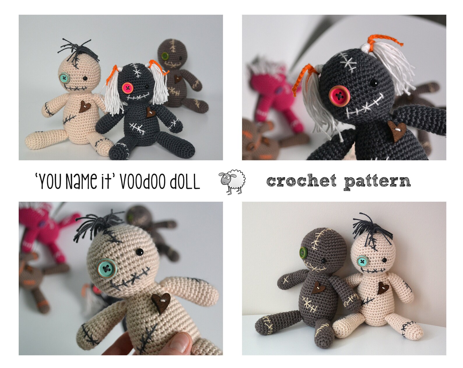 Halloween Crochet Pattern. Voodoo Doll Crochet Pattern | Etsy