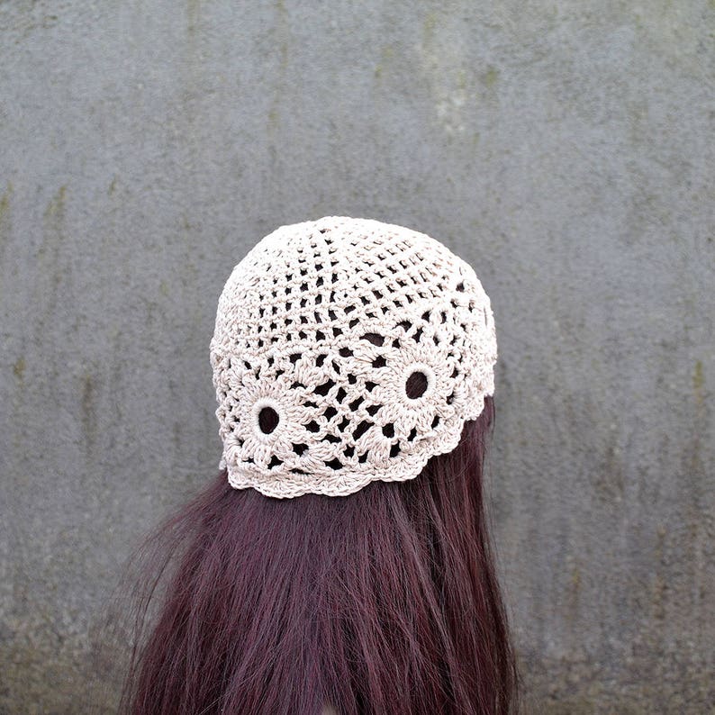 Blossom Flower Crochet Hat Pattern: Boho Summer Beanie (PDF) - Etsy