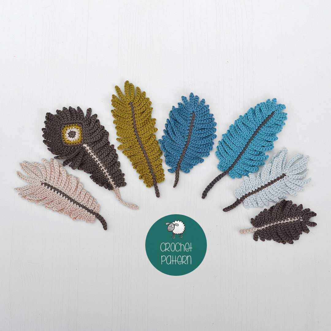 Tribal Feather Crochet Pattern: Boho Hippie Applique (digital Download ...