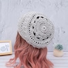 Crochet Pattern Hat Beanie Summer Flower Hat Boho Style Headwear ...