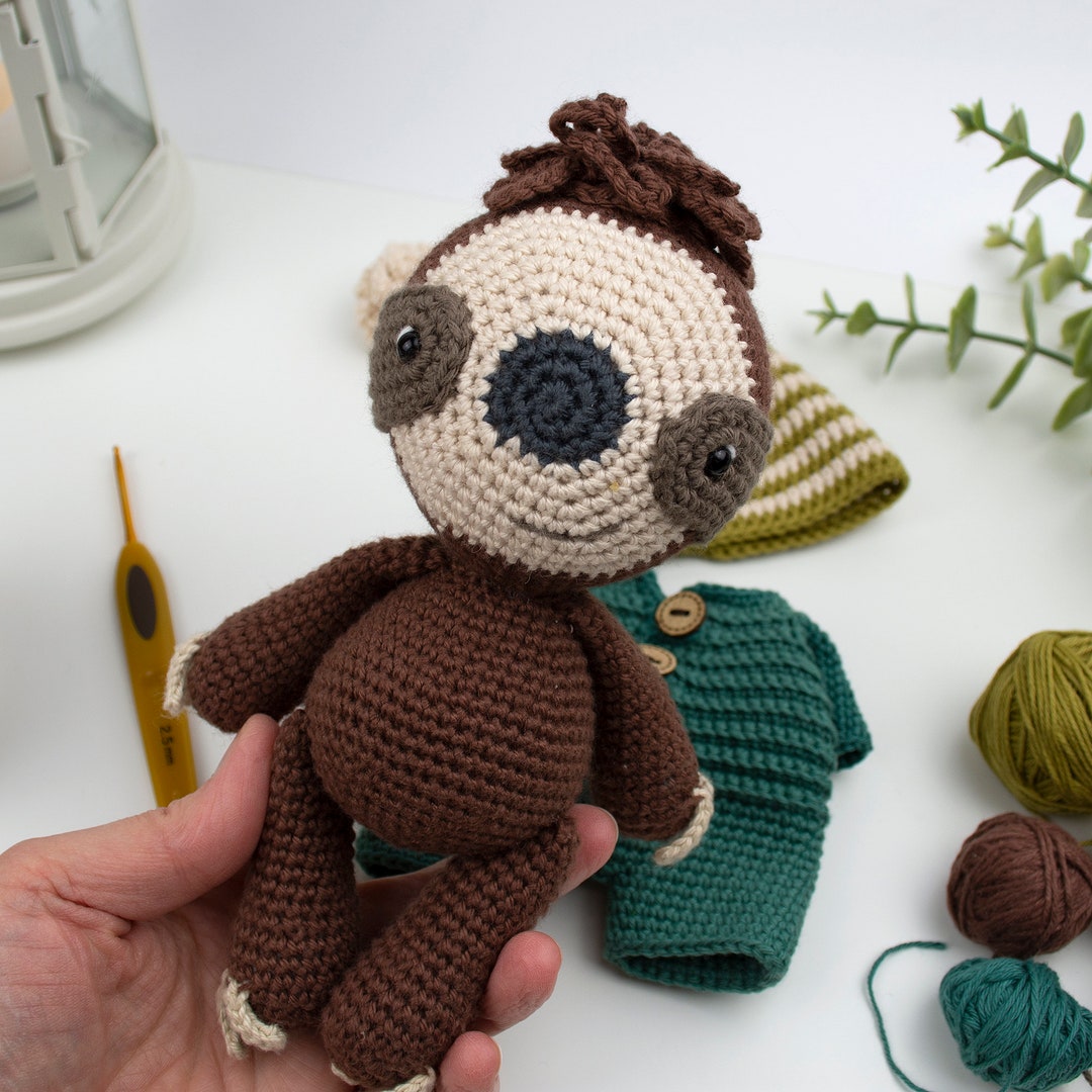 Sloth Crochet Pattern, Sloth Amigurumi, Baby Sloth Crochet Pattern ...