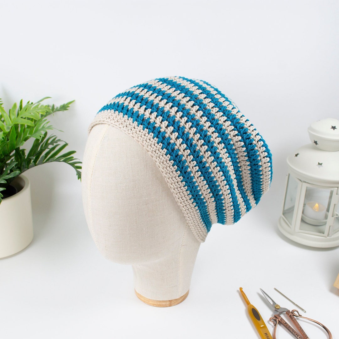 Beginner Stripped Beanie Crochet Pattern: Easy DIY Hat (PDF Download ...
