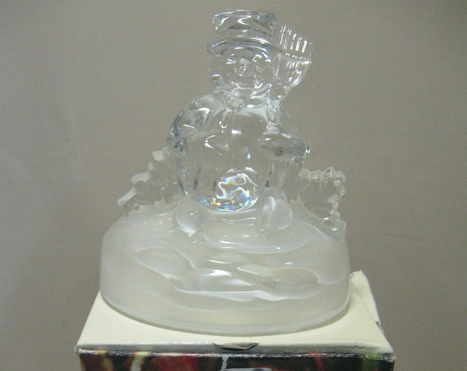 Bell Crystal Glass Satin Frosted Design With Clear Crystal - Etsy