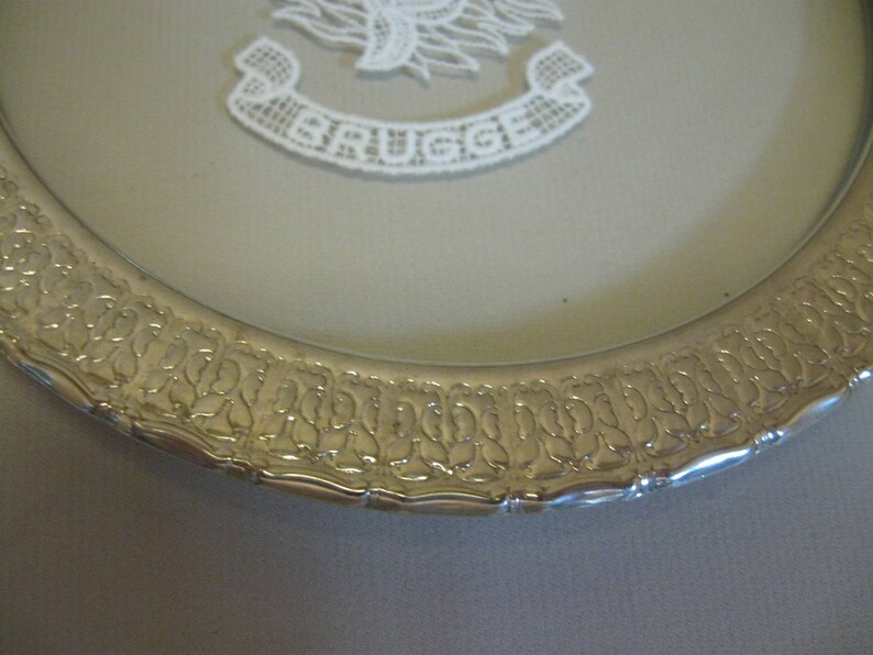 Collector Plate Lace Guuthuse Brugge Belgium Glass Silver | Etsy