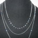 Jewelry Necklace Silver Tone 3 Strand Chain Dark Blue Beads - Etsy