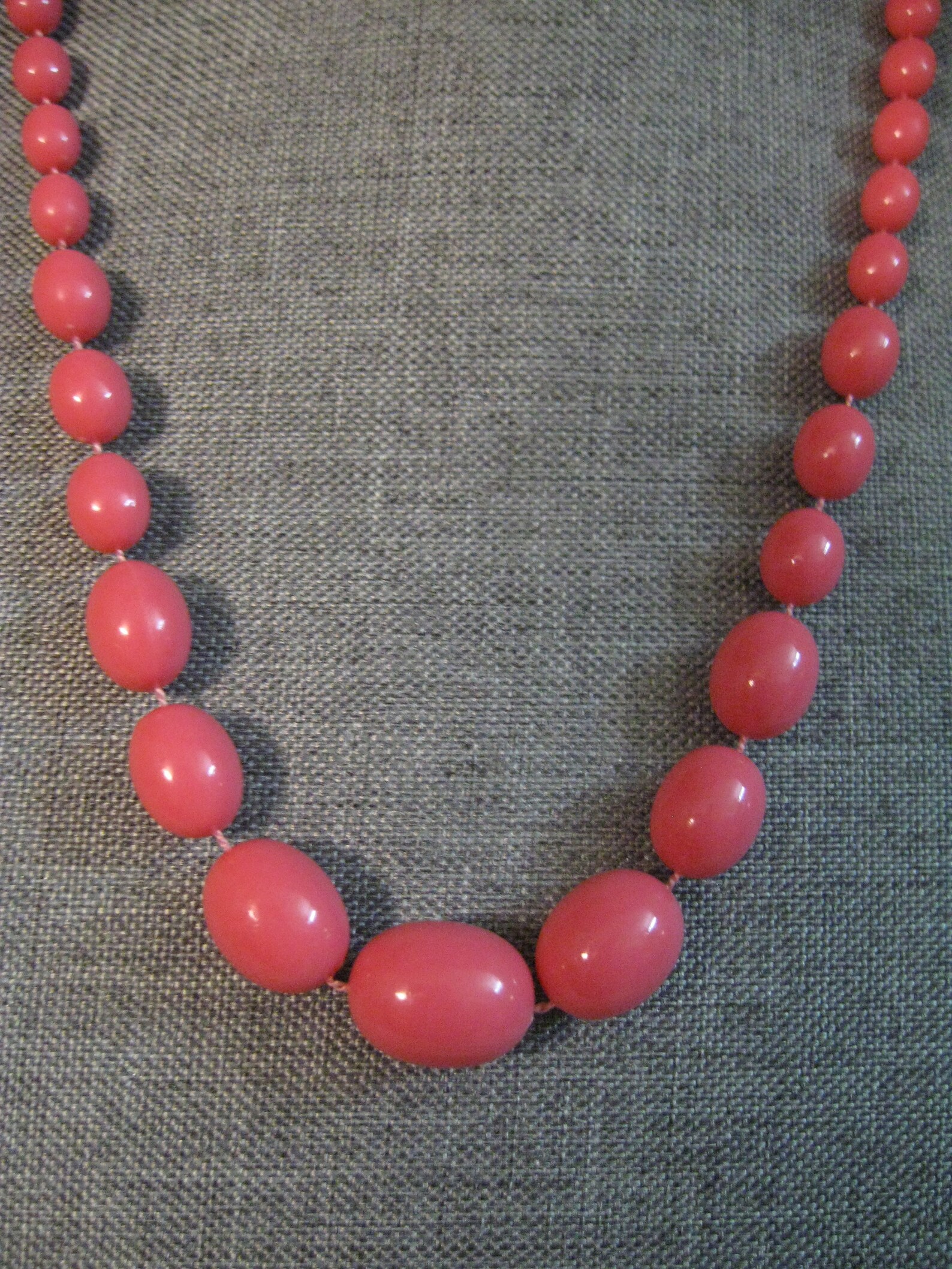 Necklace Single Strand Soft Pink Beads Lobster Clasp 24 Inches | Etsy