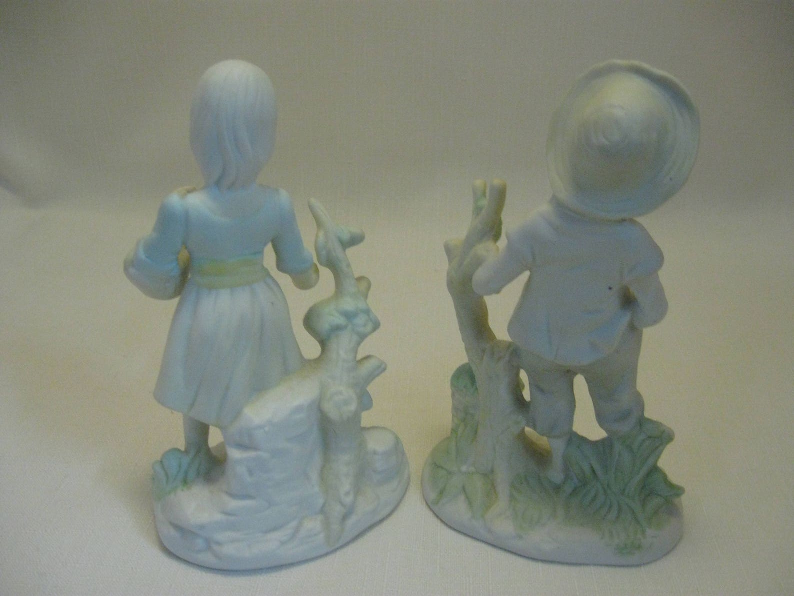 Porcelain Bisque Figurines Statues Pair Boy & Girl Standing - Etsy