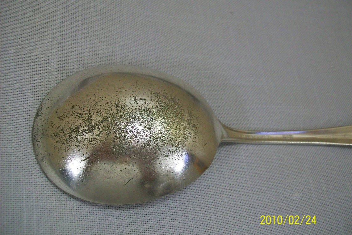 Silver Plate Flat Ware Utensil Serving Spoon & Cold Meat Fork - Etsy