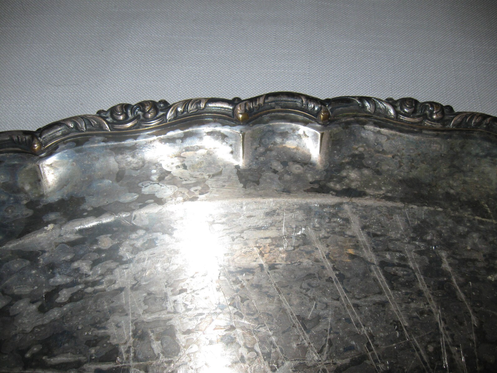 Silver Plate Butler Waitress Serving Tray Stamp Crown CC 21 | Etsy