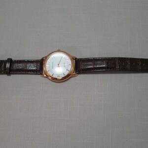 Men's Watch Mreurio Quartz Movement 20 Genuine Leather Band Strap Brown ...