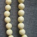 Necklace Cream Ivory Tone Texture Swirled Acrylic Plastic Resin Beads ...