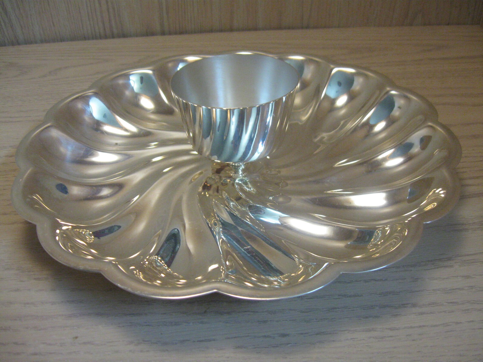 Chip & Dip Silver Plate Vegetable Tray Swivel Design Pedal Rim - Etsy