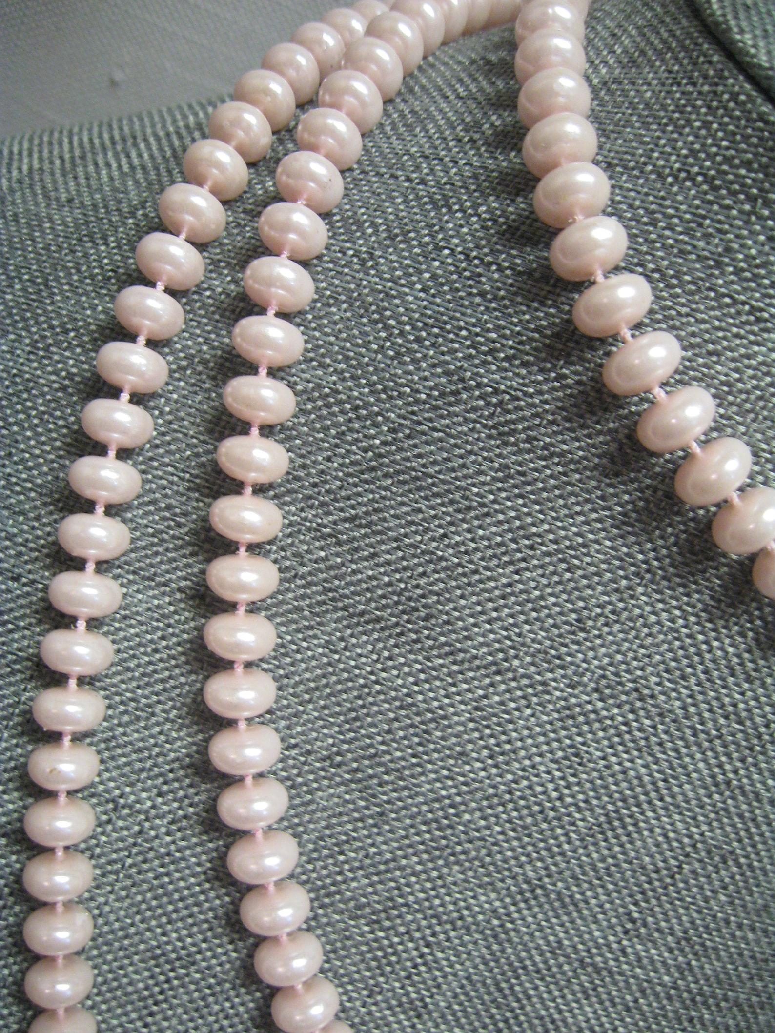 Necklace Faux Pearls Long Strand 30 Length Faux Soft | Etsy