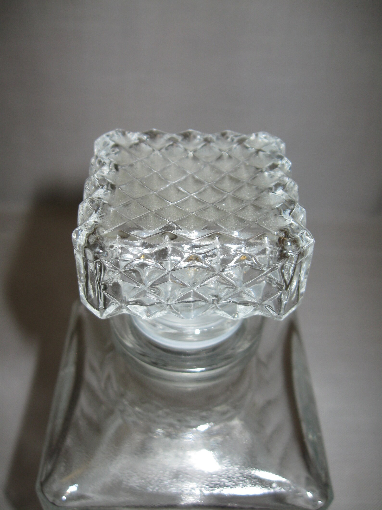 Bar Ware Crystal Clear Decanter Diamond & Lines With Stopper - Etsy