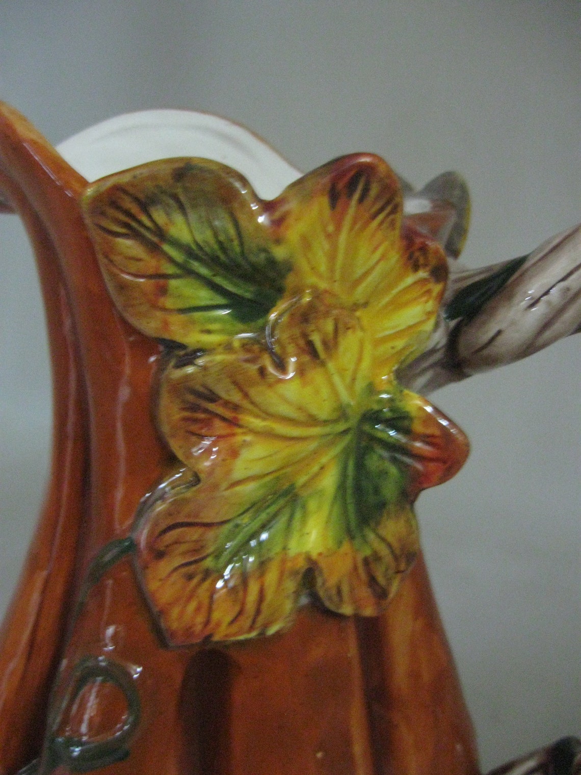 Pitcher & Bowl Under Plate Autumn Thanks Giving Leaf Design | Etsy