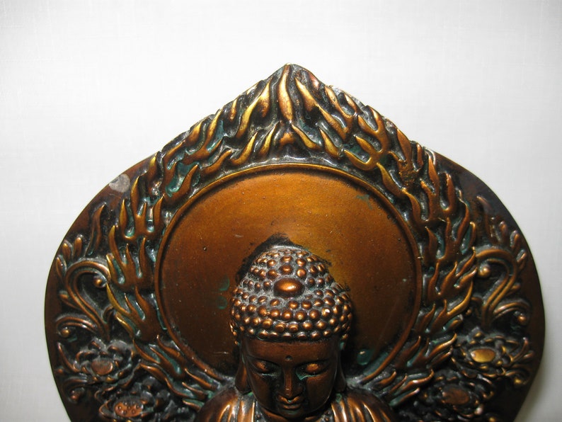 Figurine Statue Buddha Resin Copper Color Amoghshiddhi Jinxiao Made in ...