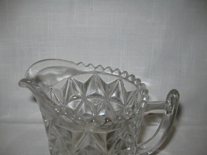 Glass Creamer Personal Pitcher Mt Vernon Crisscross Diamonds - Etsy