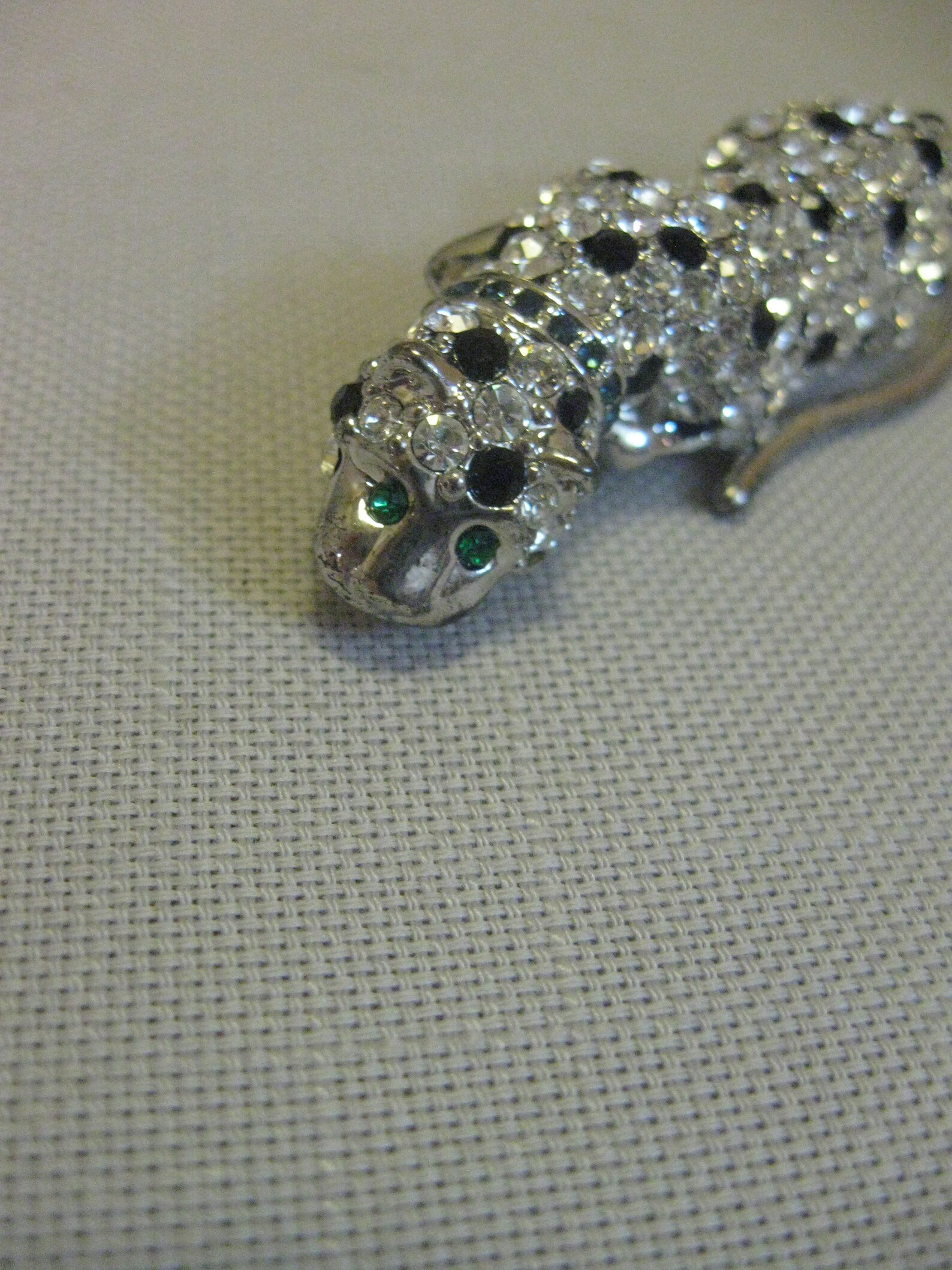 Panther Collection Brooch Crouching Panther Studded Crystal | Etsy